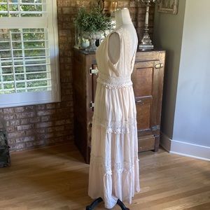 Mable | Dresses | Mable Cream Boho Sleeveless Tiered Dress Large ...